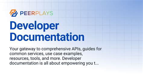 Developer Documentation Peerplays Developer Docs