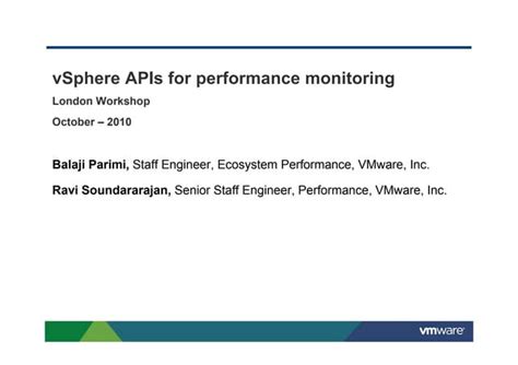 Vsphere Apis For Performance Monitoring Pdf
