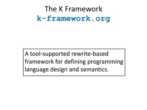 Ppt K Framework Powerpoint Presentation Free Download Id4816930