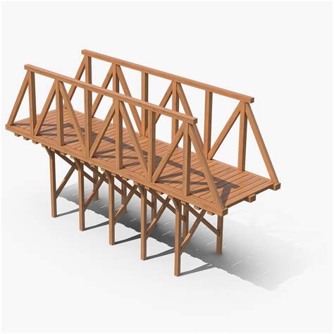 Wooden Bridge 3d Model Turbosquid 2057455