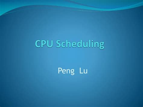 Ppt Cpu Scheduling Powerpoint Presentation Free Download Id3372601