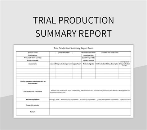 Free Summary Report Templates For Google Sheets And Microsoft Excel Slidesdocs