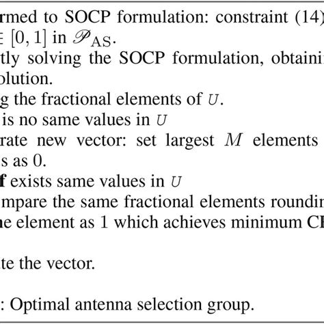 Algorithm 2 Convex Relaxation Algorithm For Solving Pas Download