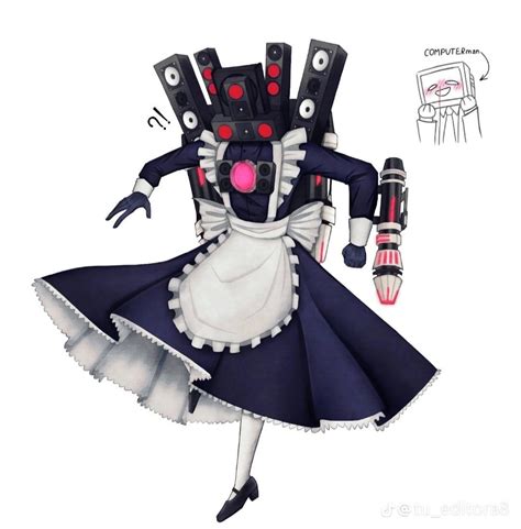 A Drawing Of A Woman Dressed As A Robot