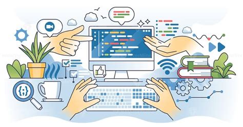 Coding Help And Web Programming Support Places In Outline Emoji Diagram