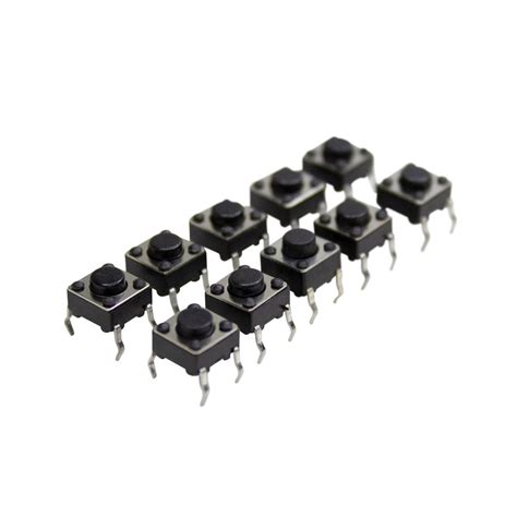 100 x push button micro chave 4 pinos 6x6 shopee brasil