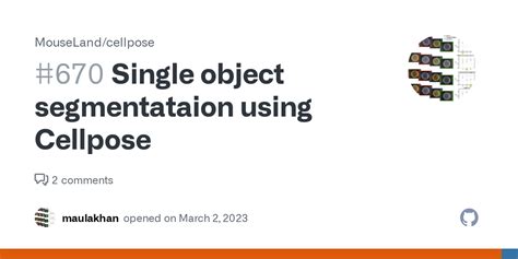 Single Object Segmentataion Using Cellpose · Issue 670 · Mouseland