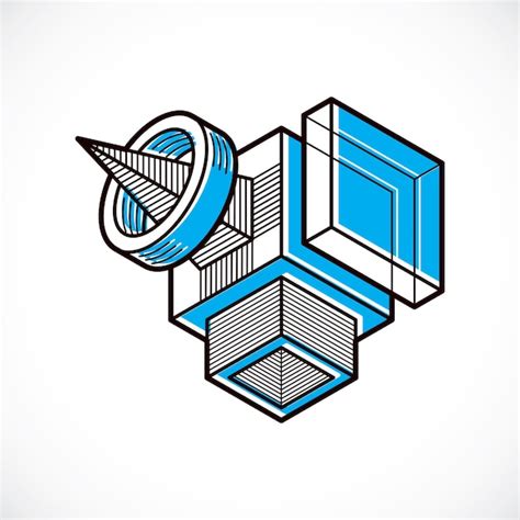 Premium Vector Abstract Three Dimensional Shape Vector Design Cube