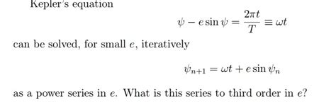 solved kepler s equation phi e sin phi 2 pi t t omega
