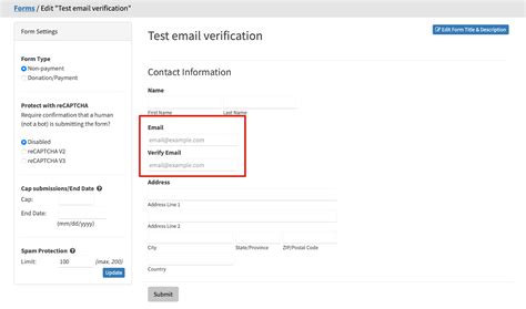 Forms Verify Email Addresses By Requiring Duplicate Email Address Entry Babe Green Light