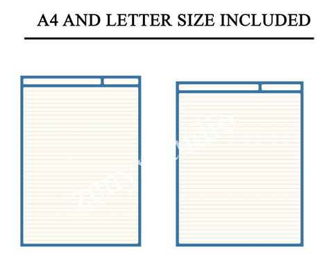 Digital Note Paper Template For Notetaking Portrait Template A Letter Size Goodnotes