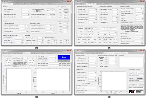 model graphical user interface gui a material properties such as