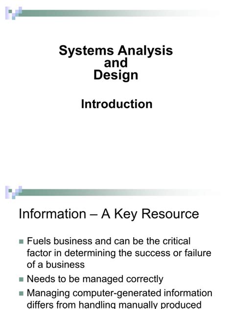 an introduction to system analysis and design pdf software