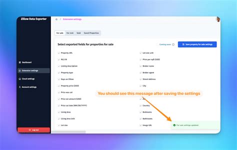 How To Customize Your Export Settings Zillow Data Exporter