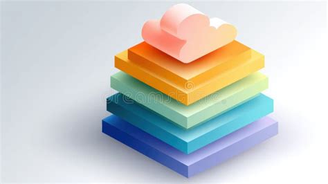 Cloud Computing Service Layers Iaas Paas Saas Represented In A Stacked Block Design Using Modern