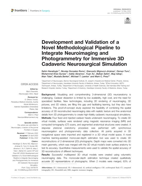 Pdf Development And Validation Of A Novel Methodological Pipeline To Integrate Neuroimaging