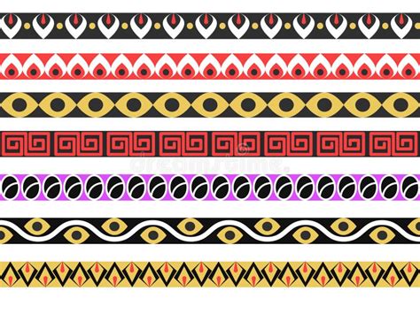 Modern Abstract Geometric Colourful Frames Border Stock Vector Illustration Of Fabric