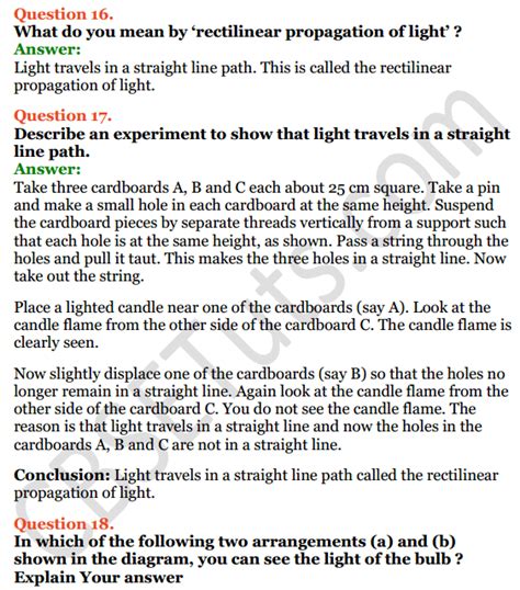 Selina Concise Physics Class 6 Icse Solutions Chapter 5 Light Cbse Tuts