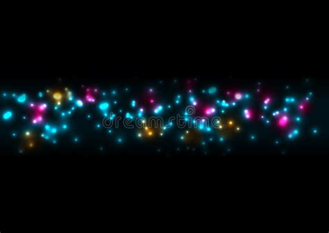 Colorful Glowing Bokeh Particles Abstract Background Stock Vector