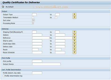 QC SAP Tcode Certificates For Deliveries