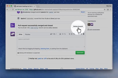 branch and pull request · web dev 6 · learn the web