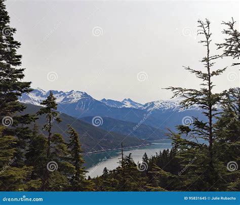 Lake Chilkat And Mountain Landscape Stock Image Image Of Hiking Exploration 95831645