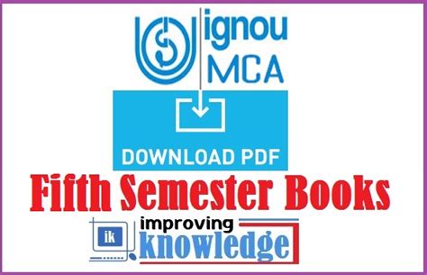 Ignou Mca Fifth Semester Books Free Download Improving Knowledge