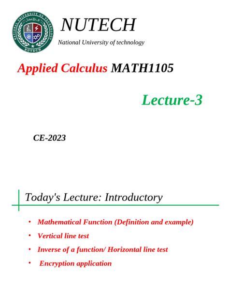Lec 3 Math1105 Pdf Science And Mathematics