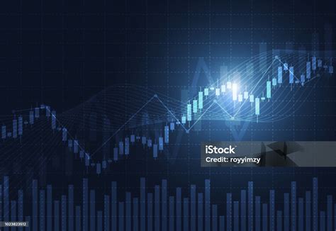 어두운 배경 디자인에 무역 하는 주식 시장 투자의 비즈니스 촛불 스틱 그래프 차트 낙관적인 포인트 그래프의 추세입니다 벡터