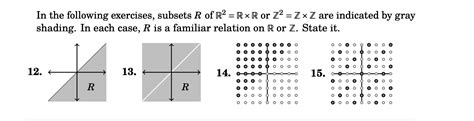 Solved In The Following Exercises Subsets R Of R RR Or Chegg
