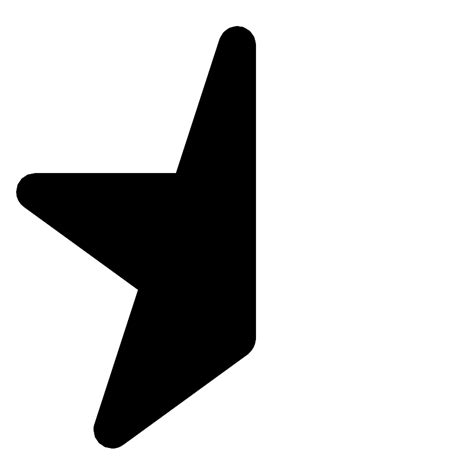 Star Half Filled Vector Svg Icon Svg Repo