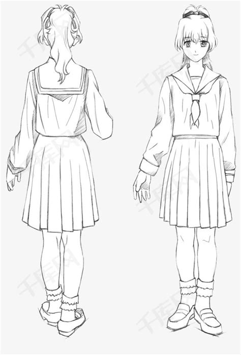 学生背影手绘 一群学生背影简笔画 伤感说说吧