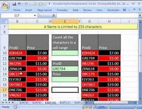 How To Create An Array Constant From Cell Values In MS Excel Microsoft Office WonderHowTo