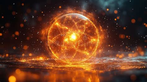 Dynamic Glowing Sphere Representing Energy And Atomic Fusion Stock Image Image Of Cosmic