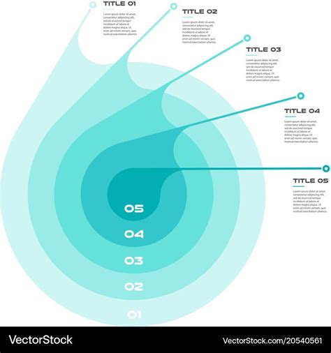 Concentric Infographics Step By Step In A Series Of Circle Element Of