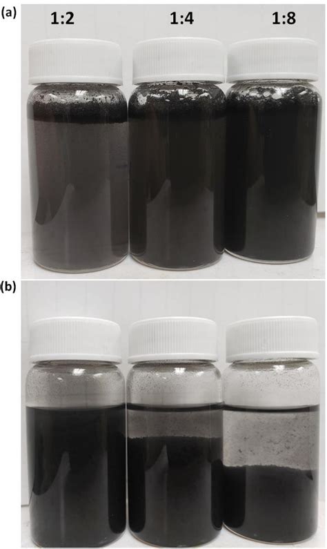 5 photograph of tio2 cnfs dispersion a in water b in heptane