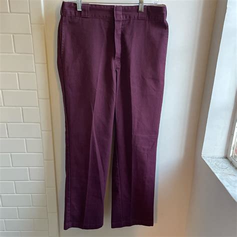 Dickies Burgundy Pants Original Fit 32 X Depop