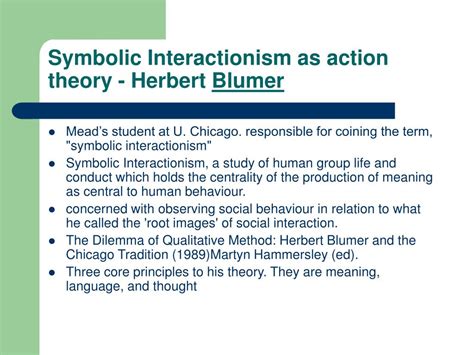 Ppt Symbolic Interactionism Powerpoint Presentation Free Download