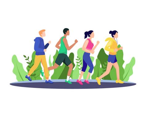 Walking Fitness Clipart Backgrounds