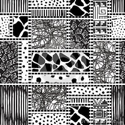 Patchwork Patterns Geometric Patterns Seamless Patterns Squares Hand Drawn How To Draw