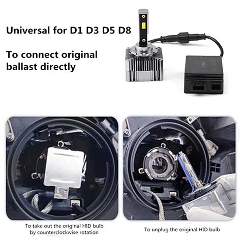 D1s D3s D5s D8s Led 헤드 라이트 교체 Hid 키트 크세논 전구 90w 10000lm M10 Led 7035 칩 자동차 헤드 라이트 전구