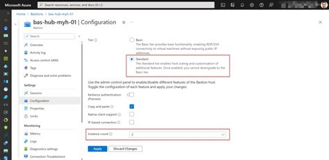 Azure Bastion Upgrade Basic Sku To Standard Sku With Azure Powershell