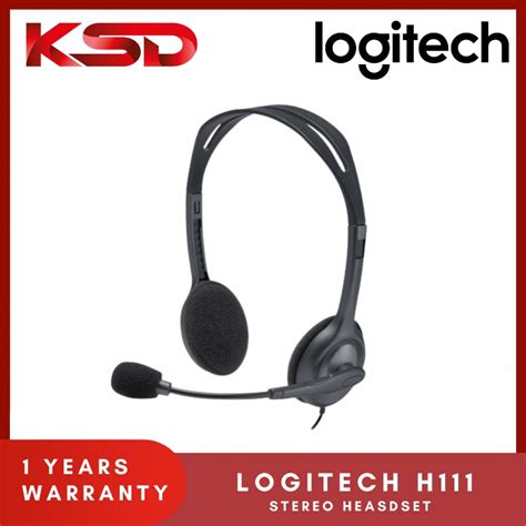 Logitech H Wired Headset Stereo Headphones With Noise Cancelling Microphone Audio Jack Mm