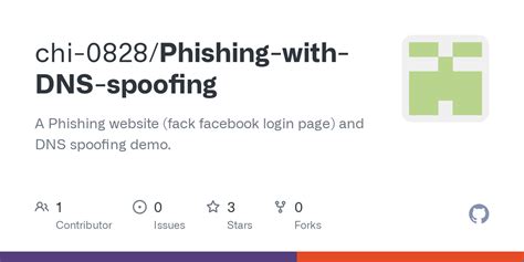 GitHub Chi Phishing With DNS Spoofing A Phishing Website Fack Facebook Login Page And