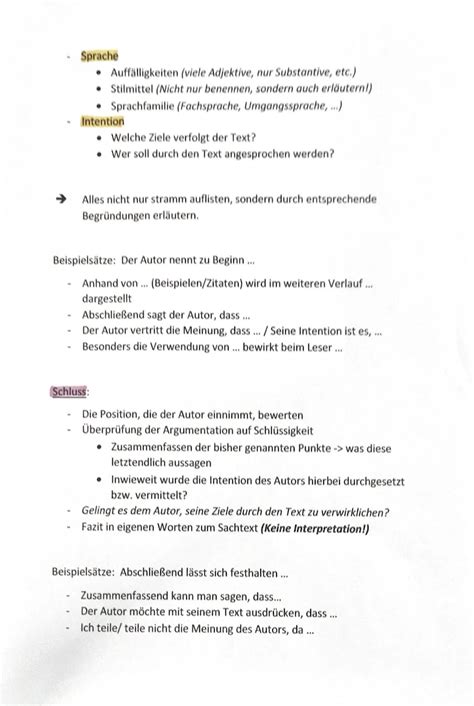 Sachtextanalyse Beispiel Und Musterlösung Pdf Klasse 9 Und 10