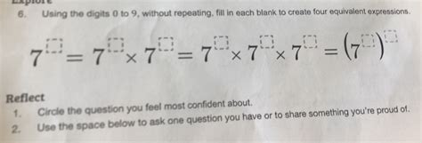 Solved Using The Digits 0 To 9 Without Repeating Fill In Each Blank