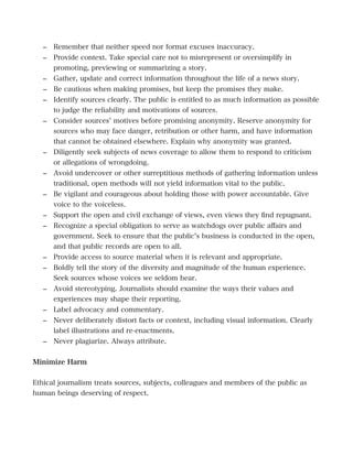 Society Of Professional Journalists Code Of Ethics PDF