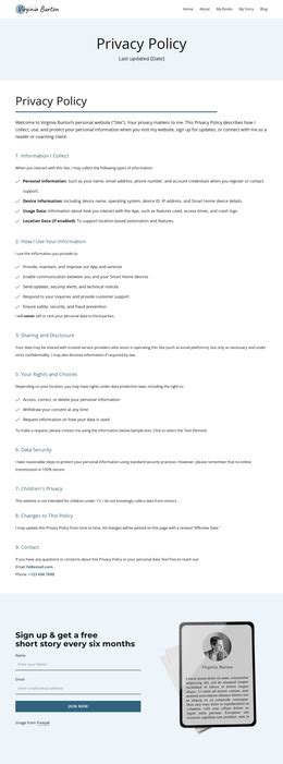 how i protect your data html code example by nicepage