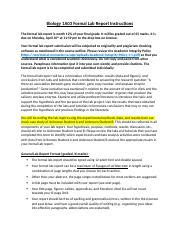Guide To Writing Biology A Formal Lab Report Course Hero