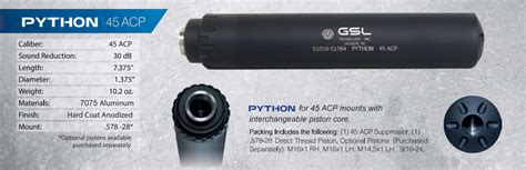 Gsl Technology Suppressors Pistol Suppressors